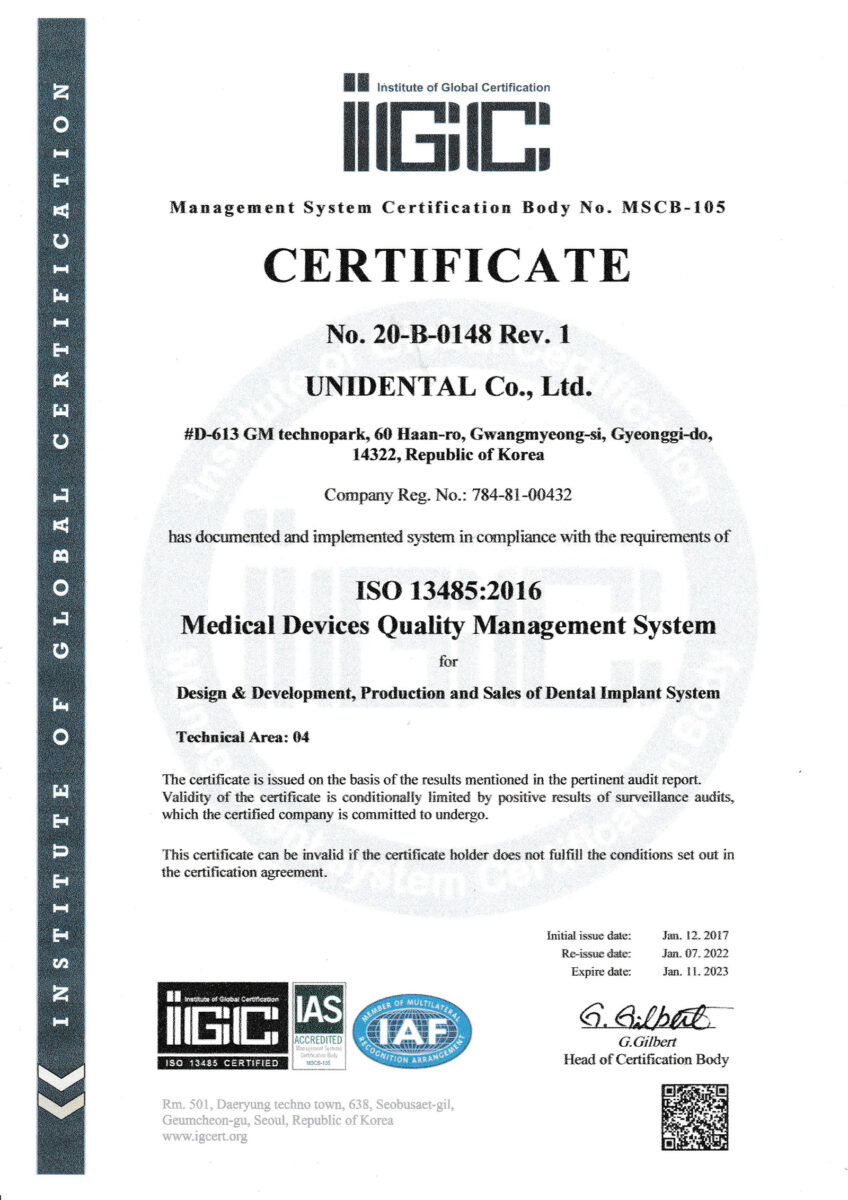 Certificate - symphonyimplant